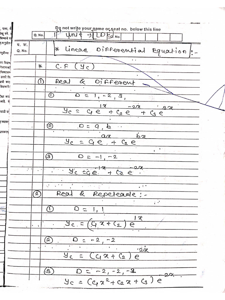 M3 LDE Chapter 1 Notes | PDF