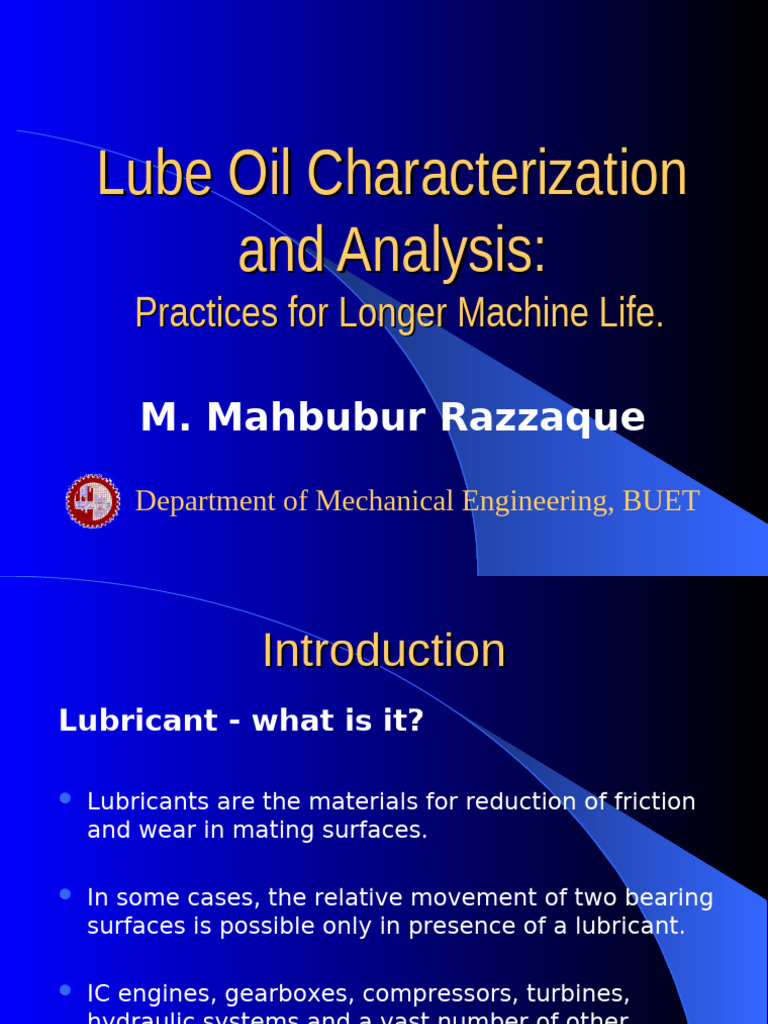 Lube Oil Analysis for Machine Longevity | PDF | Viscosity | Lubricant