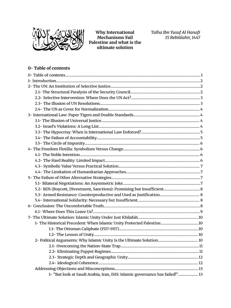 Why International Mechanisms Fail Palestine and What Is The Ultimate ...