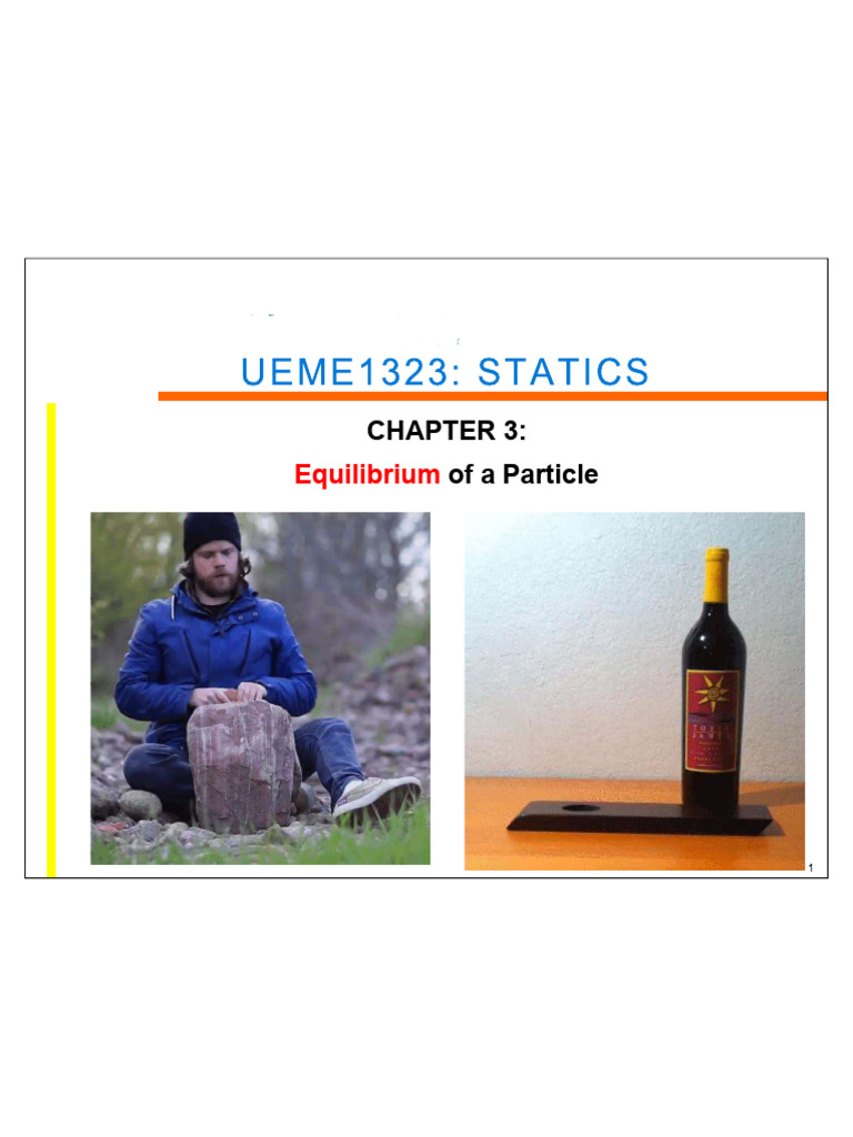 Chapter 3 Equilibrium of Particle. Rev.1 | PDF | Force | Physical Sciences