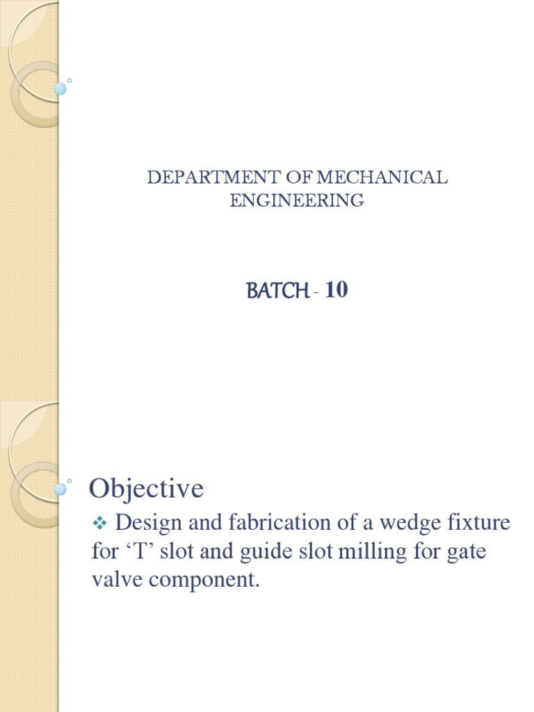 Design and Fabrication of Wedge Milling Fixture | PDF | Structural ...