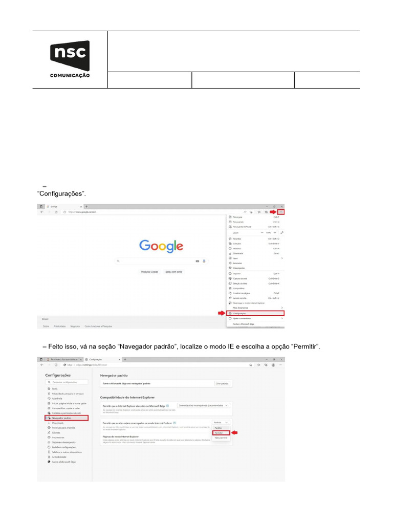 NSC - POP - 008 - 001 Como Usar o Modo Internet Explorer No Microsoft ...