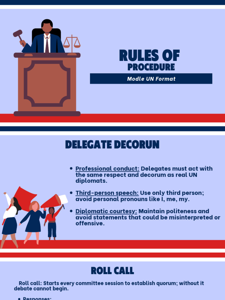 Model UN Rules of Procedure Guide | PDF