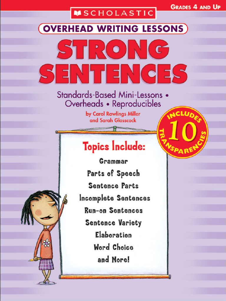 Overhead Writing Lessons - Strong Sentences | PDF | Adverb | Verb