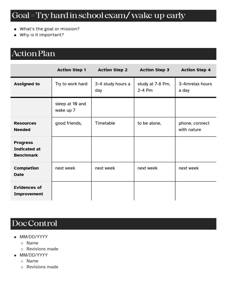 KMT's Action Plan | PDF