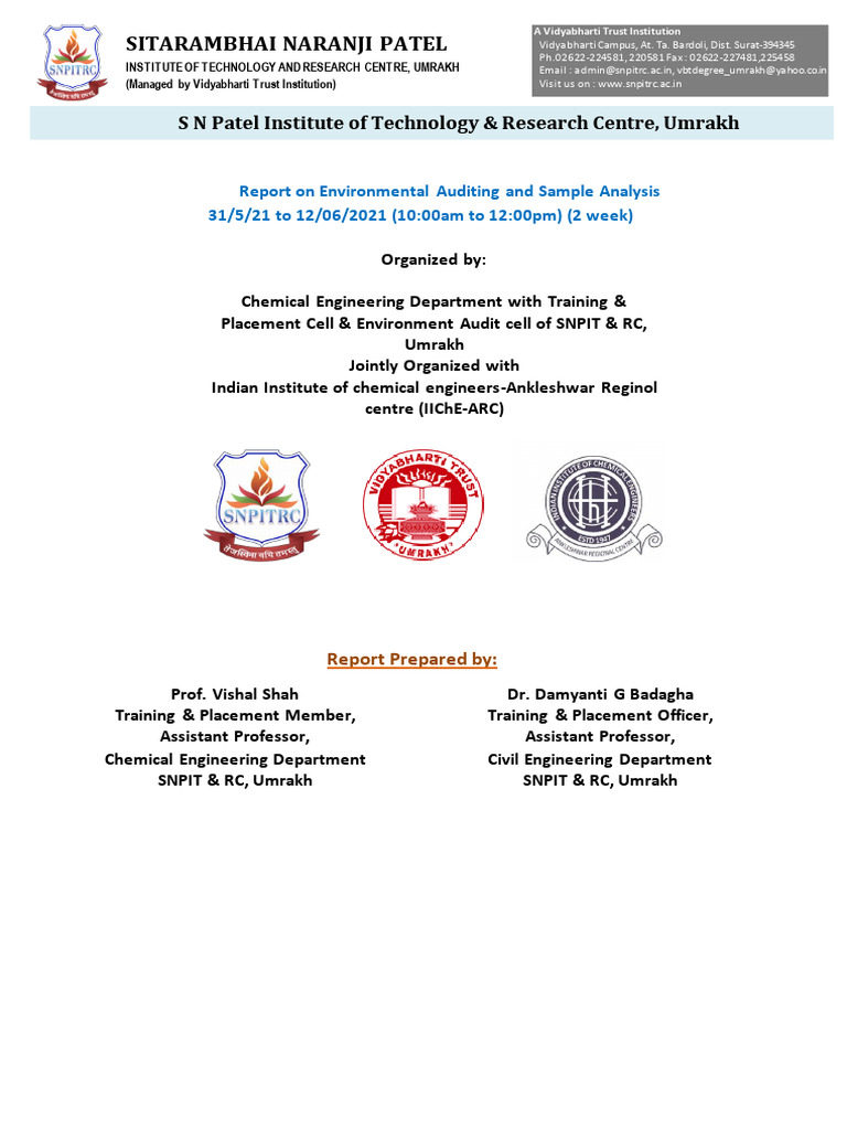 Environmental Auditing Webinar Report | PDF