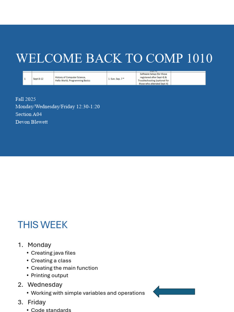 COMP1010 A04 WedSept102025pdf | PDF | Integer (Computer Science ...