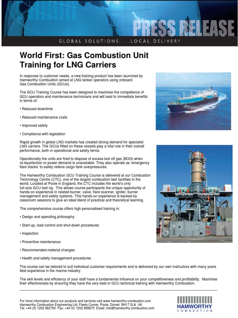 GCU Training for LNG Carrier Operators | PDF | Technology & Engineering