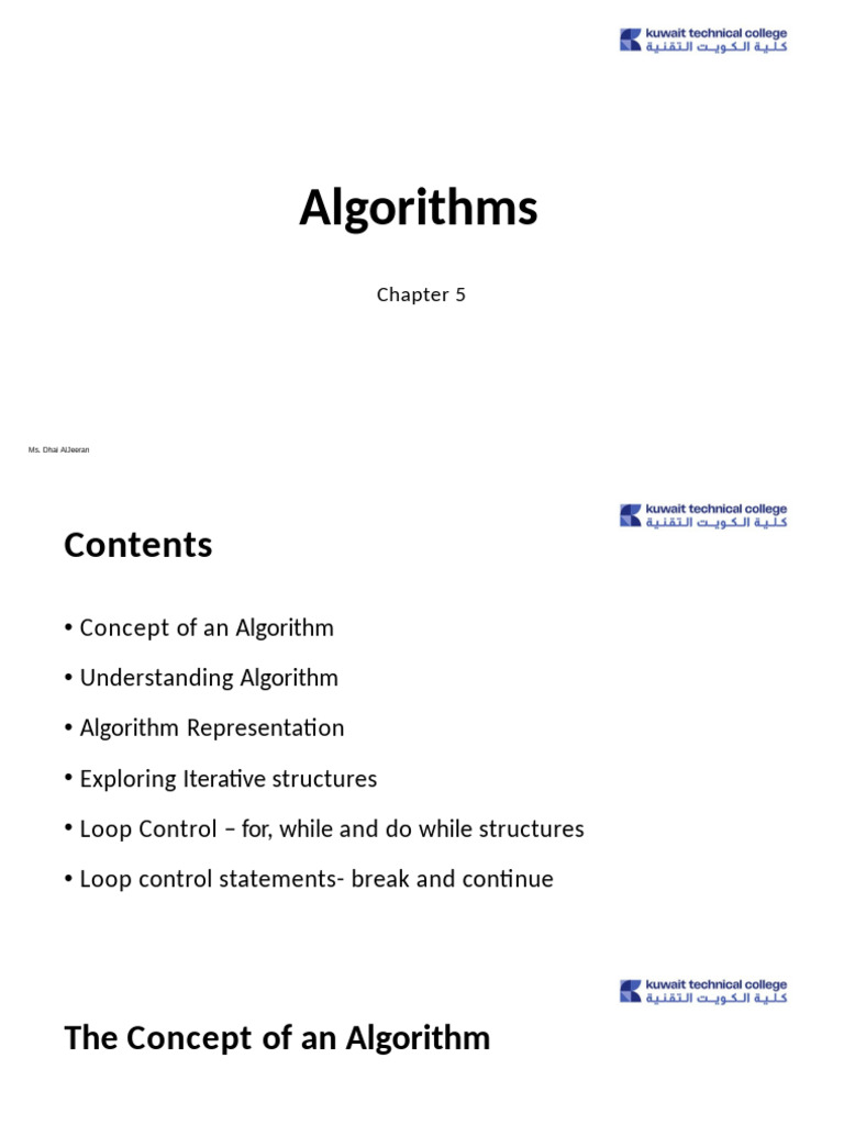 Chapter 5, Algorithms | PDF | Control Flow | Algorithms