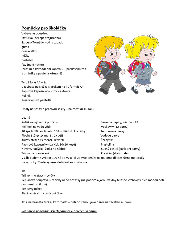Pomucky Pro Prvnacky | PDF