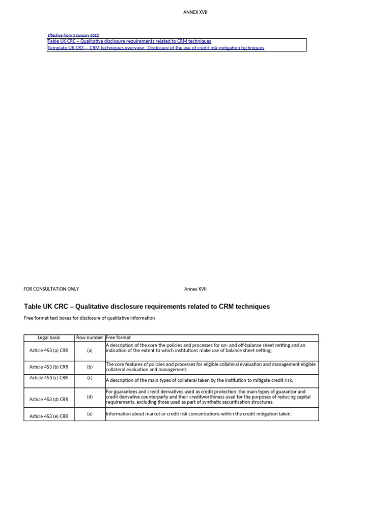 UK Credit Risk Mitigation Disclosure Guide | PDF | Finance & Money ...