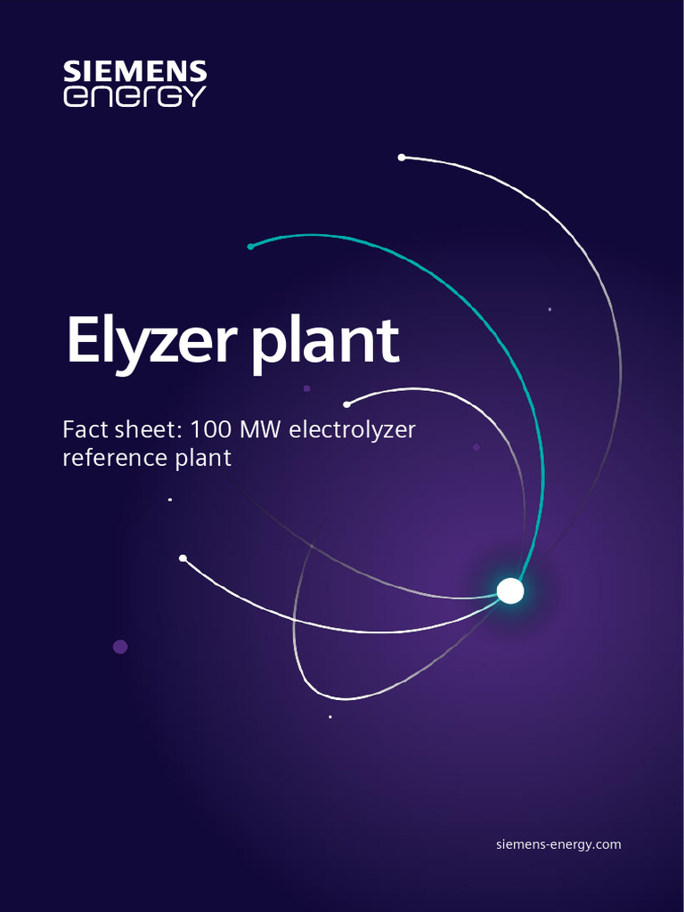 Electrolyzer Factsheet Elyzer Plant 100MW PDF Original File | PDF ...