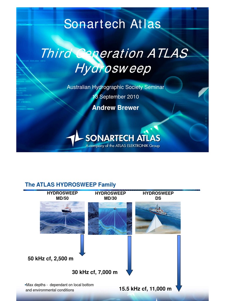 Brewer Andrew - Sonartech Atlas - Third Generation ATLAS Hydro Sweep ...