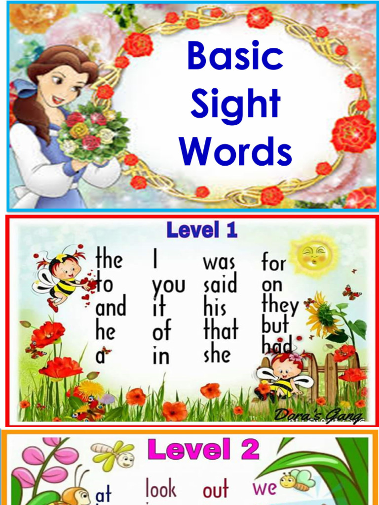 Basic Sight Words-1 | PDF