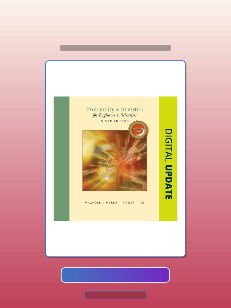 Authorized Probability and Statistics for Engineers and Scientists 9th ...