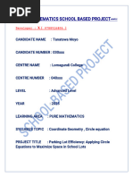 O Level Mathematics Project Topics | PDF | Area | Mathematics