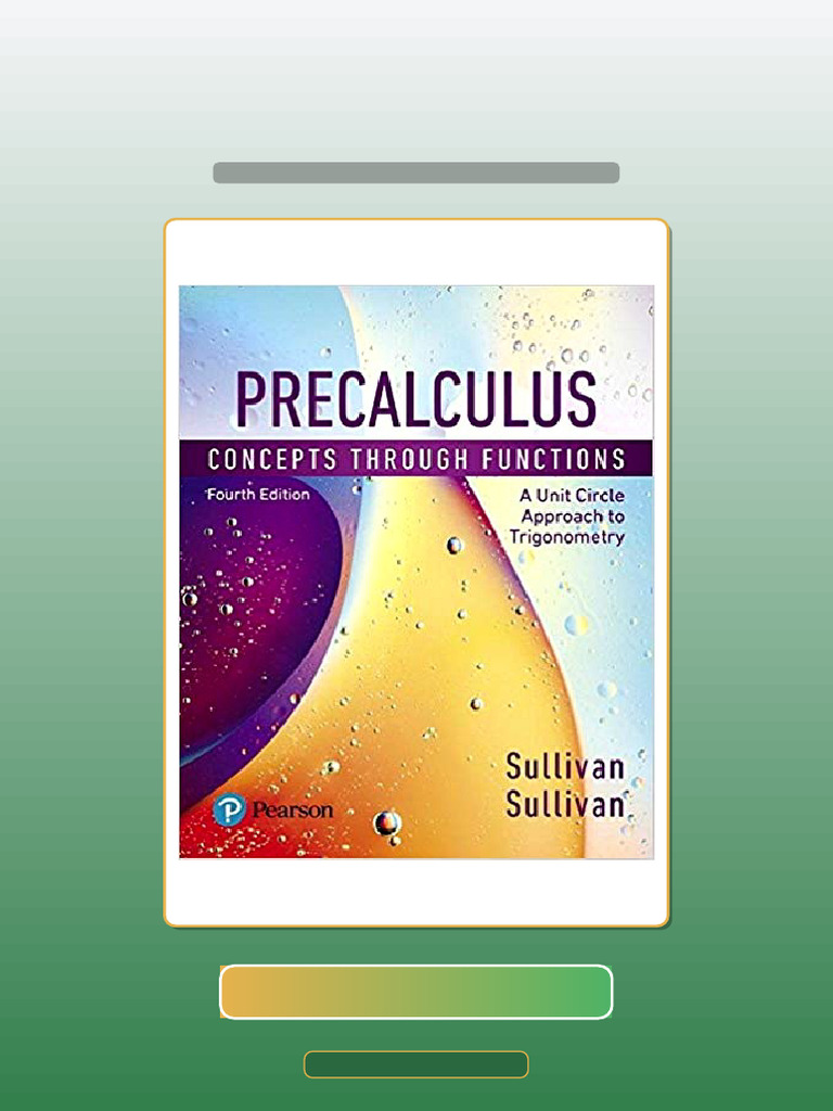 Precalculus Concepts Through Functions A Unit Circle Approach To ...