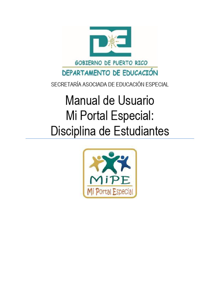 Manual MiPE: Disciplina de Estudiantes | PDF | Software | Informática