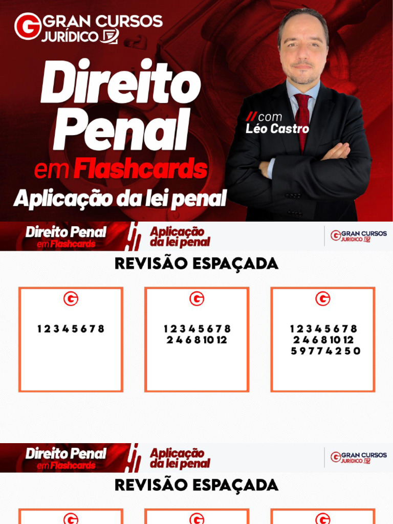 Direito Penal em Flashcards - Aplicação Da Lei Penal Com Léo Castro ...