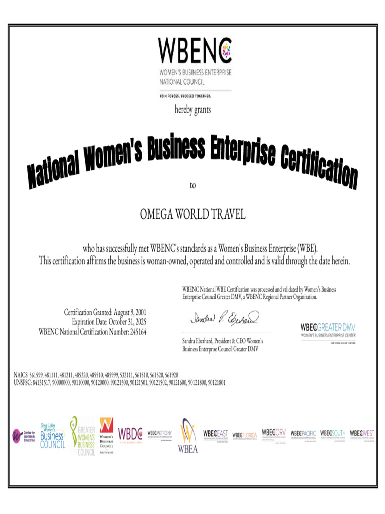 Wbenc Cert 2025 | PDF