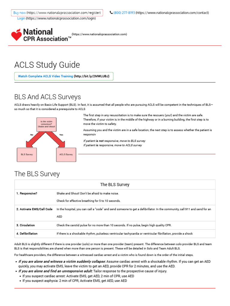FREE 2022 ACLS Study Guide - ACLS Made Easy! | PDF | Cardiac Arrest ...