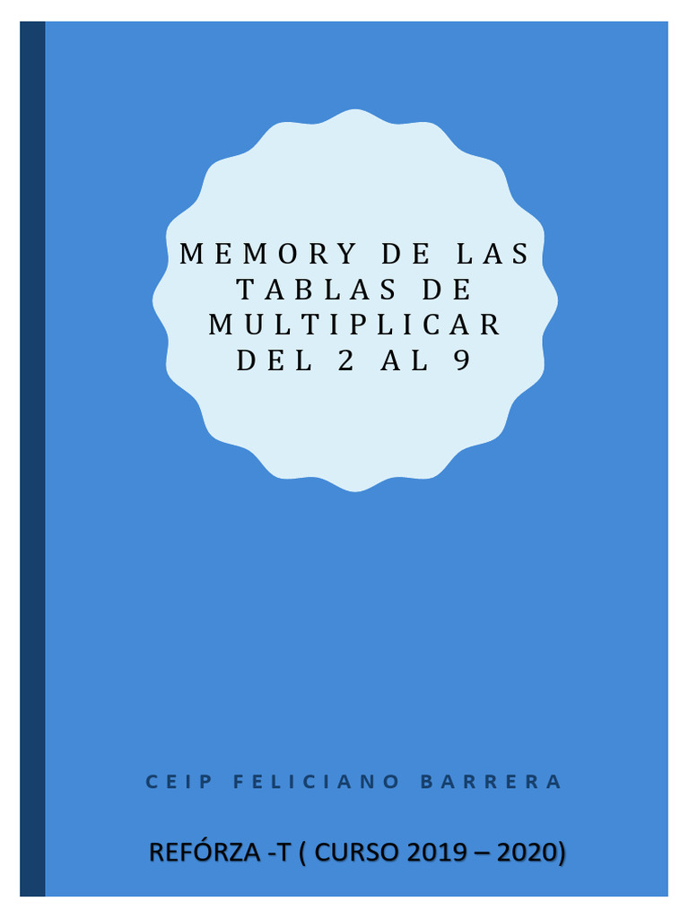 Memory Tablas de Multiplicar Refórza - T | PDF