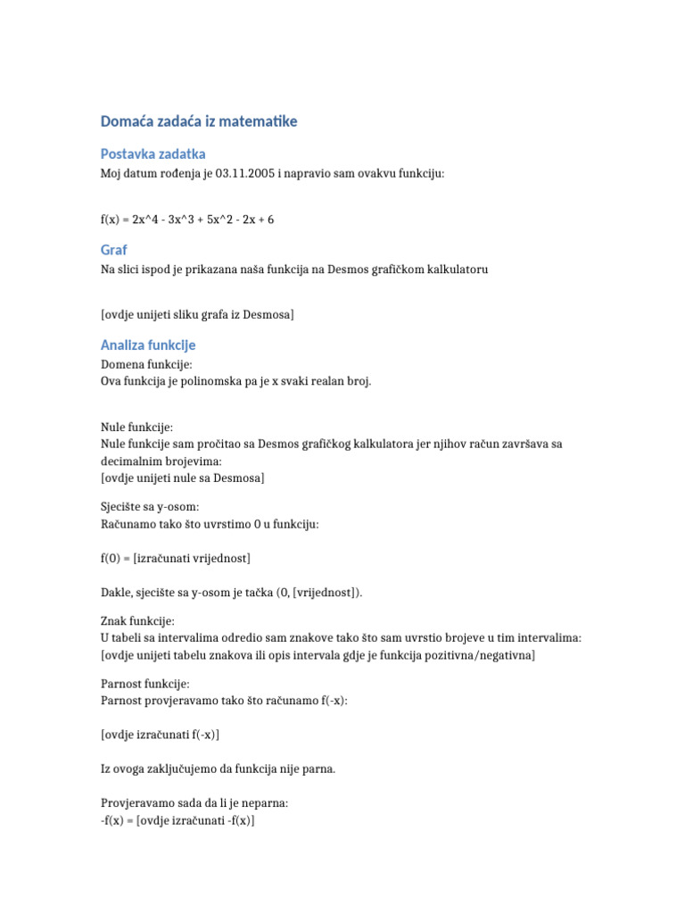 Funkcija 1 | PDF