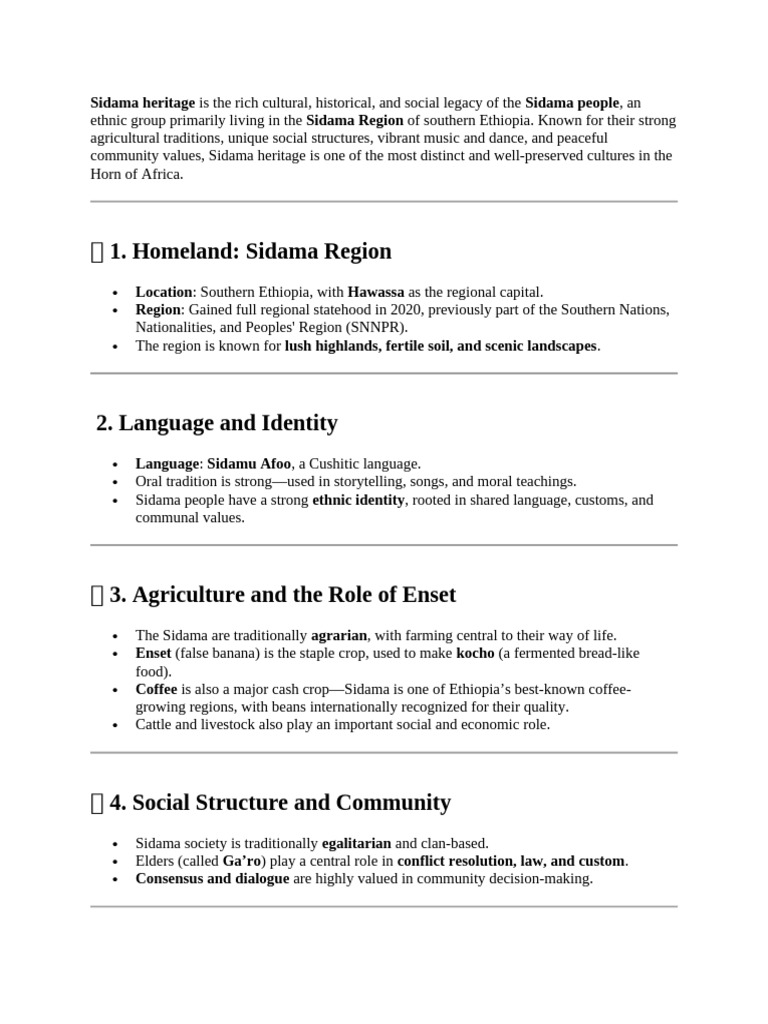 Sidama Heritage: Culture and History | PDF | Cultural Anthropology