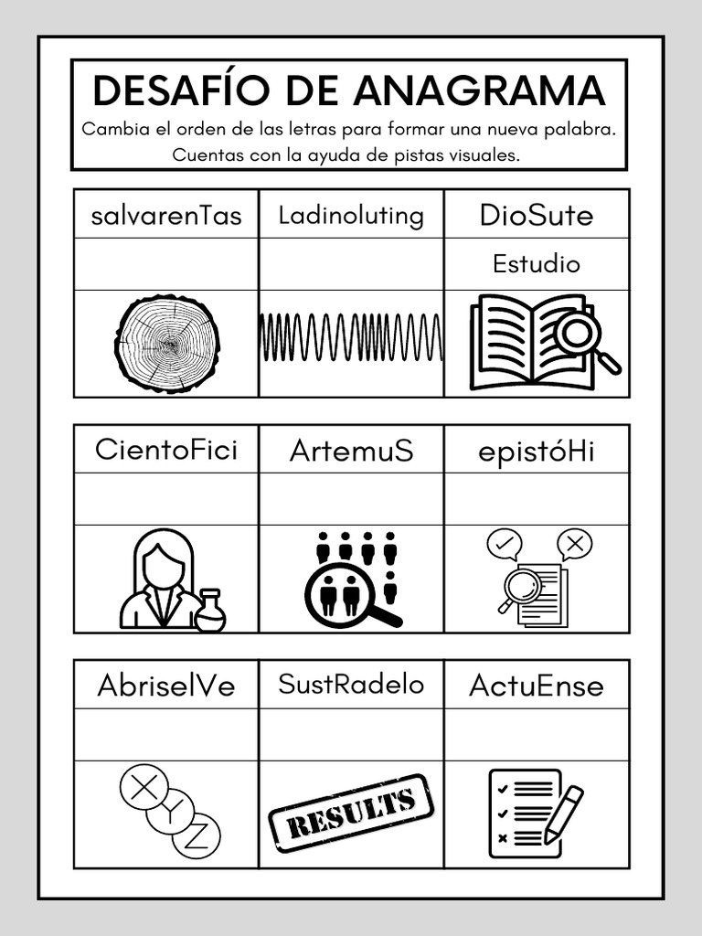 Grade 1 Anagram Worksheet | PDF