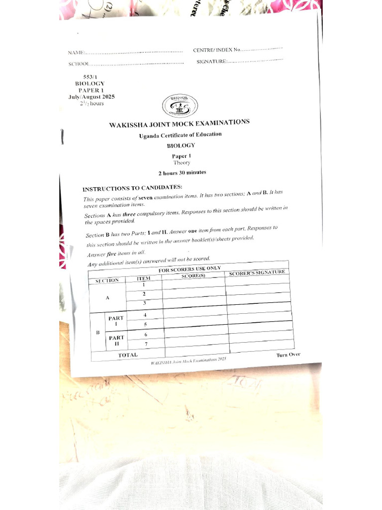 Bio 1 s.4 Wakisha | PDF