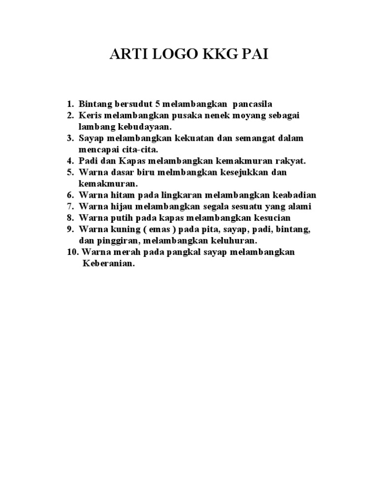 Arti Logo KKG Pai | PDF