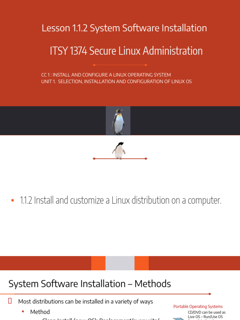 ITSY 1374 Lesson 1.1.2 Slides | PDF | Linux Distribution | Computer Science