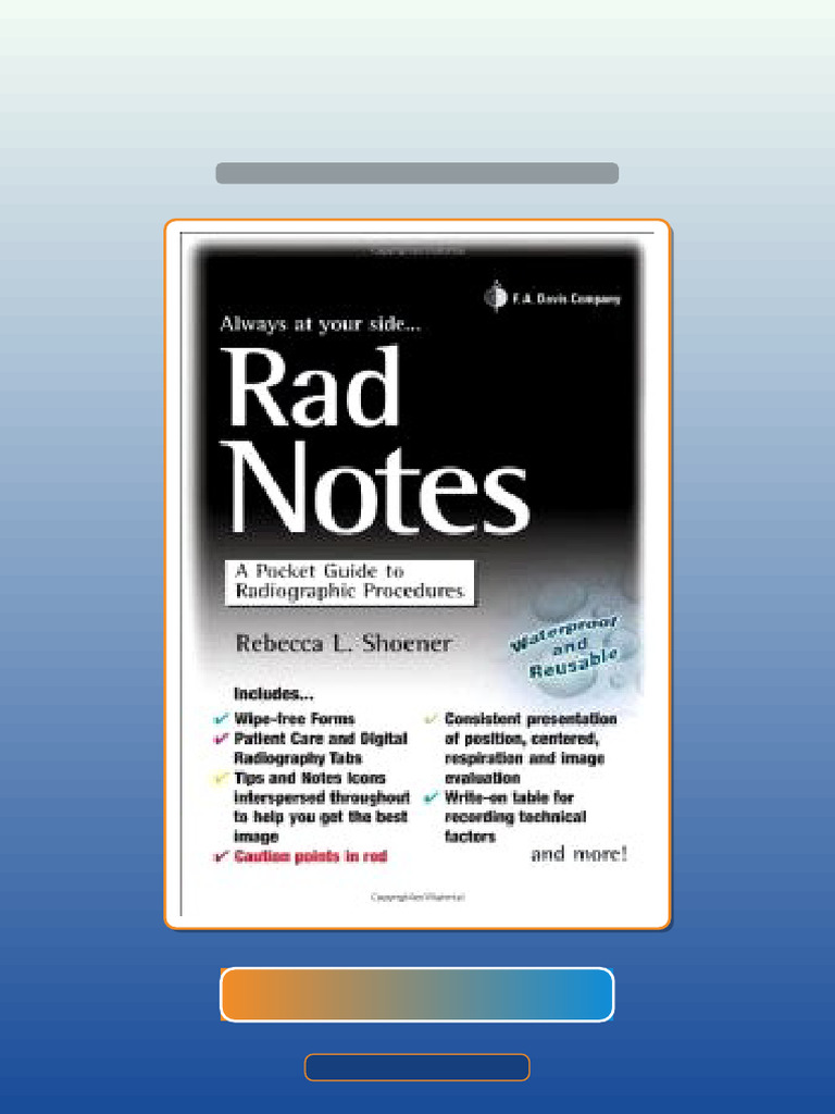 Complete Rad Notes a Pocket Guide to Radiographic Procedures eBook and ...
