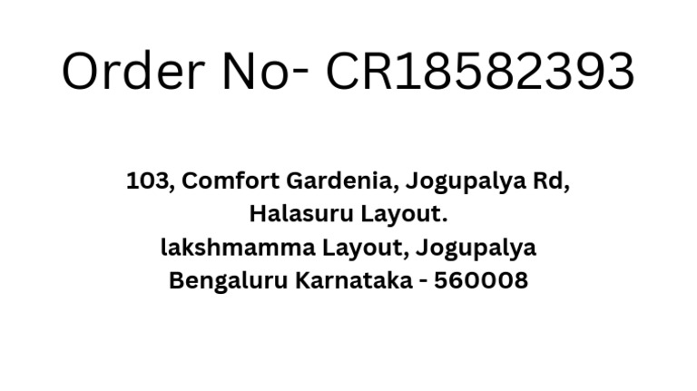Order No - CR18582393 PDF | PDF