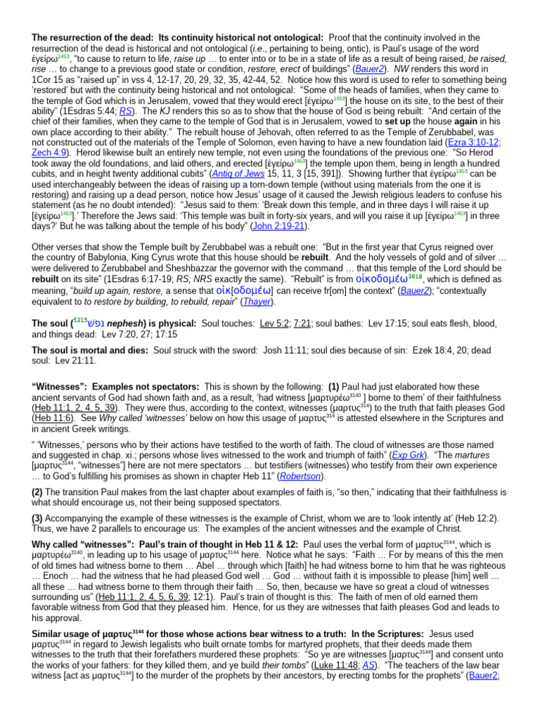 Historical Continuity in Resurrection | PDF | Religious Belief And Doctrine
