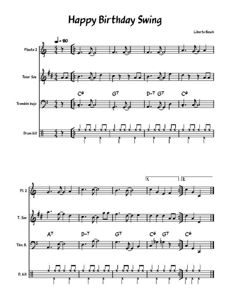 Happy Birthday Swing | PDF