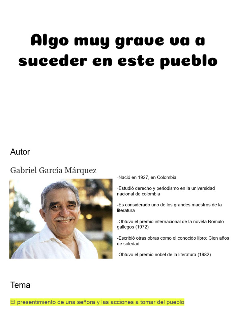 Algo Muy Grave Va a Suceder en Este Pueblo | PDF