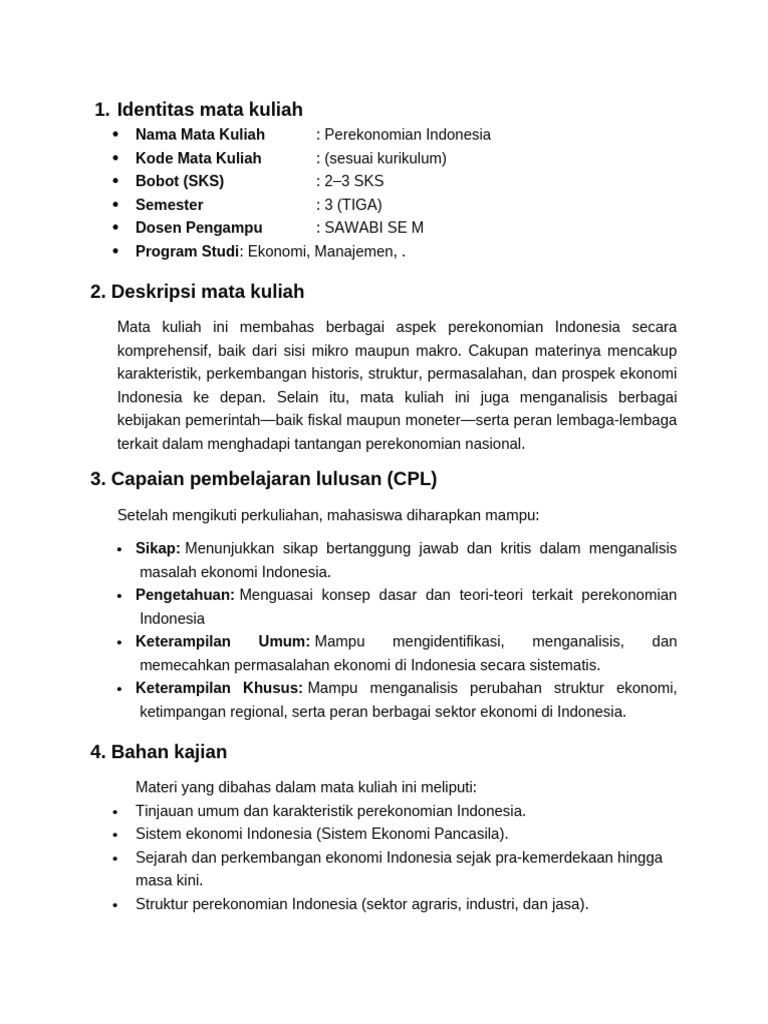 Pertemuan 1 Kontrak Kuliah | PDF