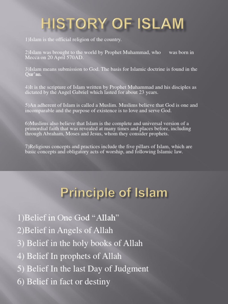 Overview of Islamic History and Beliefs | PDF | Muhammad | Allah