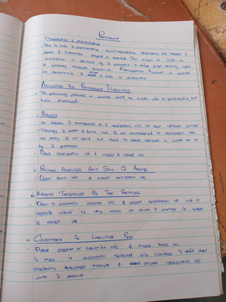 Handwritten Accounting Notes Overview | PDF