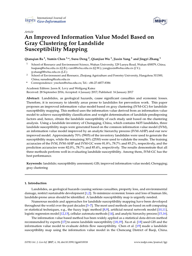 Ba Et Al. - 2017 - An Improved Information Value Model Based On Gray ...