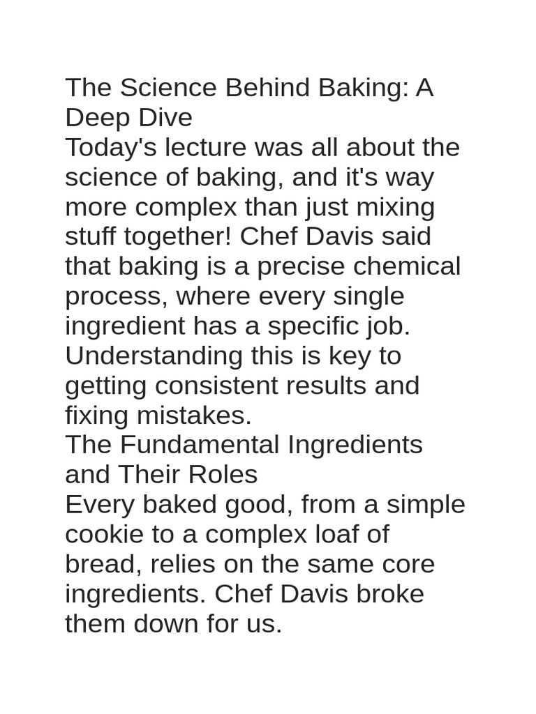 The Science of Baking Explained | PDF | Breads | Flour