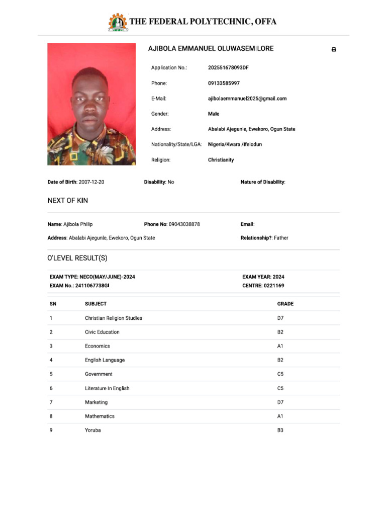 AJIBOLA | PDF