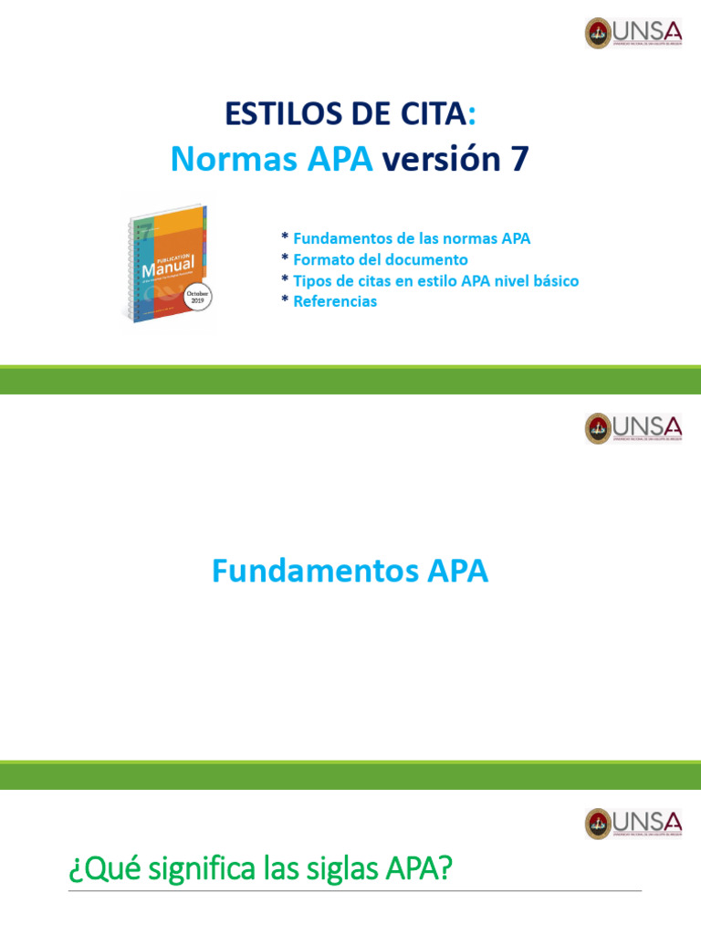 Guía de Normas APA 7: Citas y Formato | PDF | Estilo apa | Conocimiento