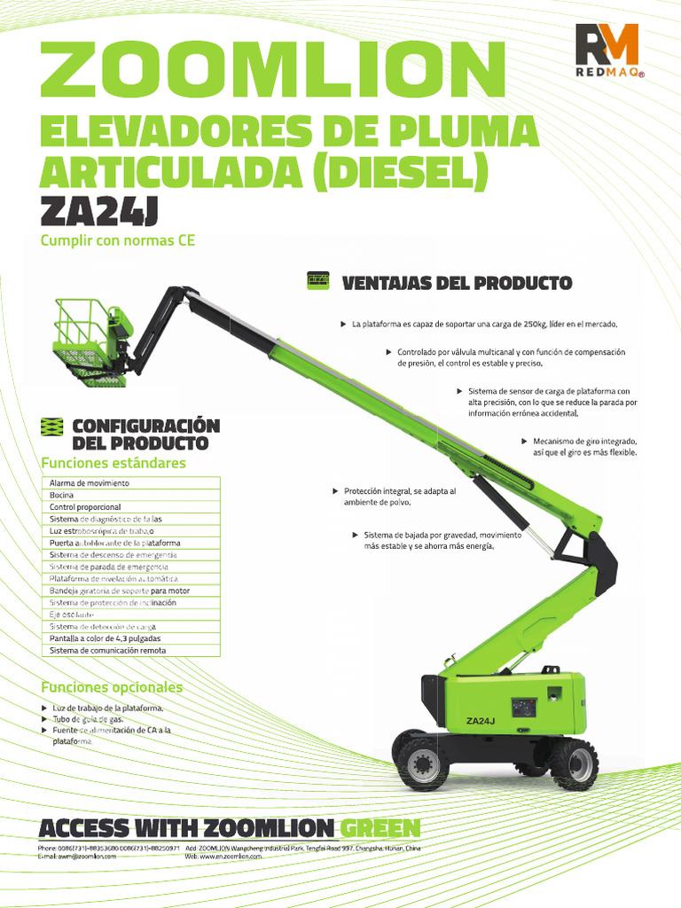 Ficha Zoomlion ZA24J 24mts | PDF