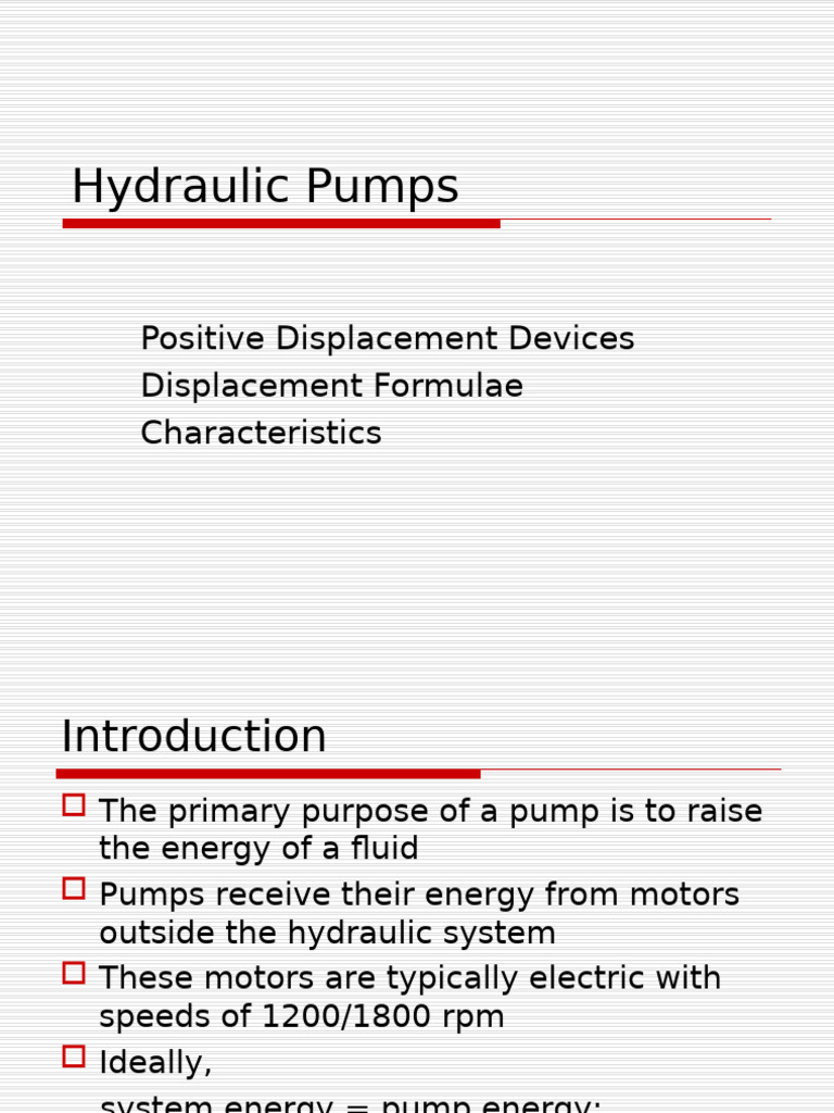 Hydraulic Pump Types and Theory | PDF | Pump | Gear