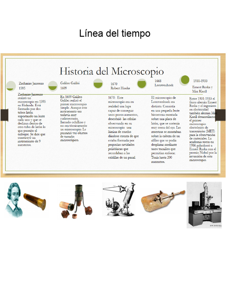 Historia Del Microscopio | PDF | Microscopio | Óptica