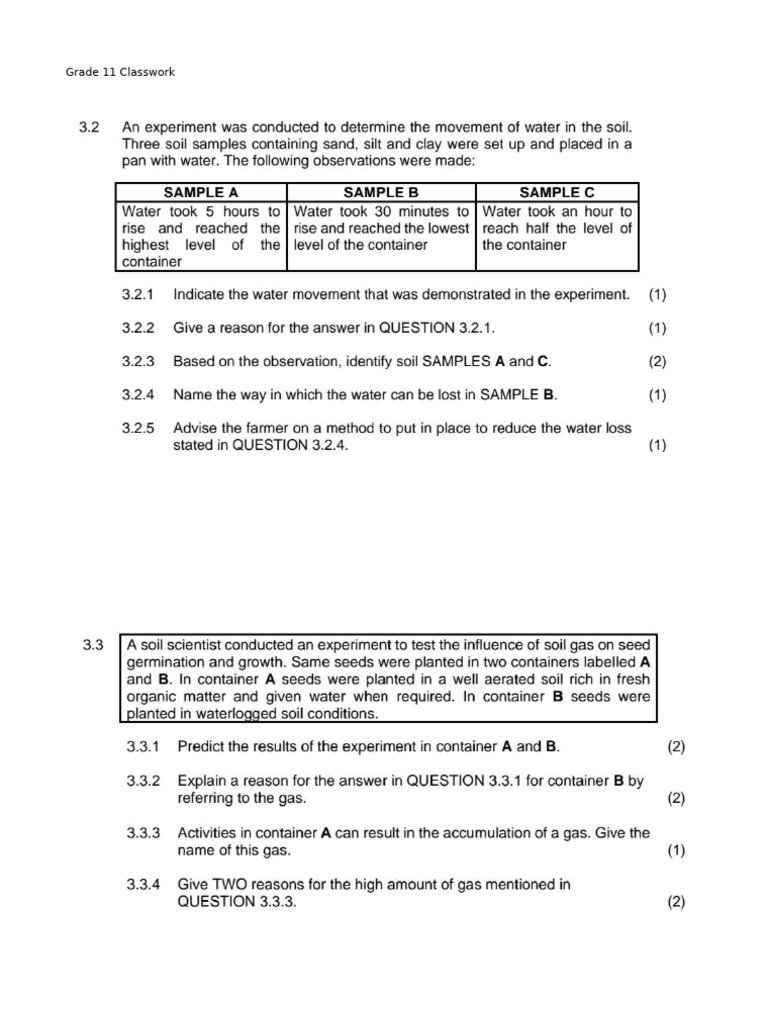 Grade 11 Classwork | PDF
