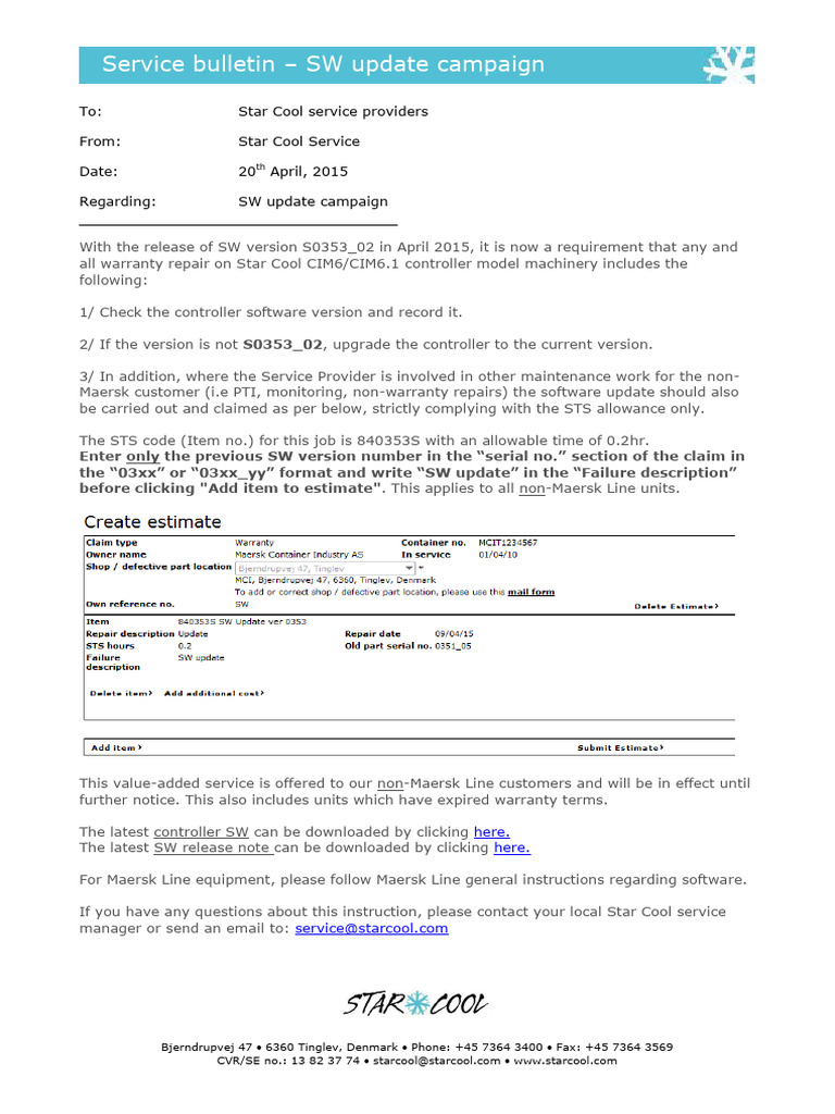 SB 000 - SW 353 02 Update Campaign | PDF