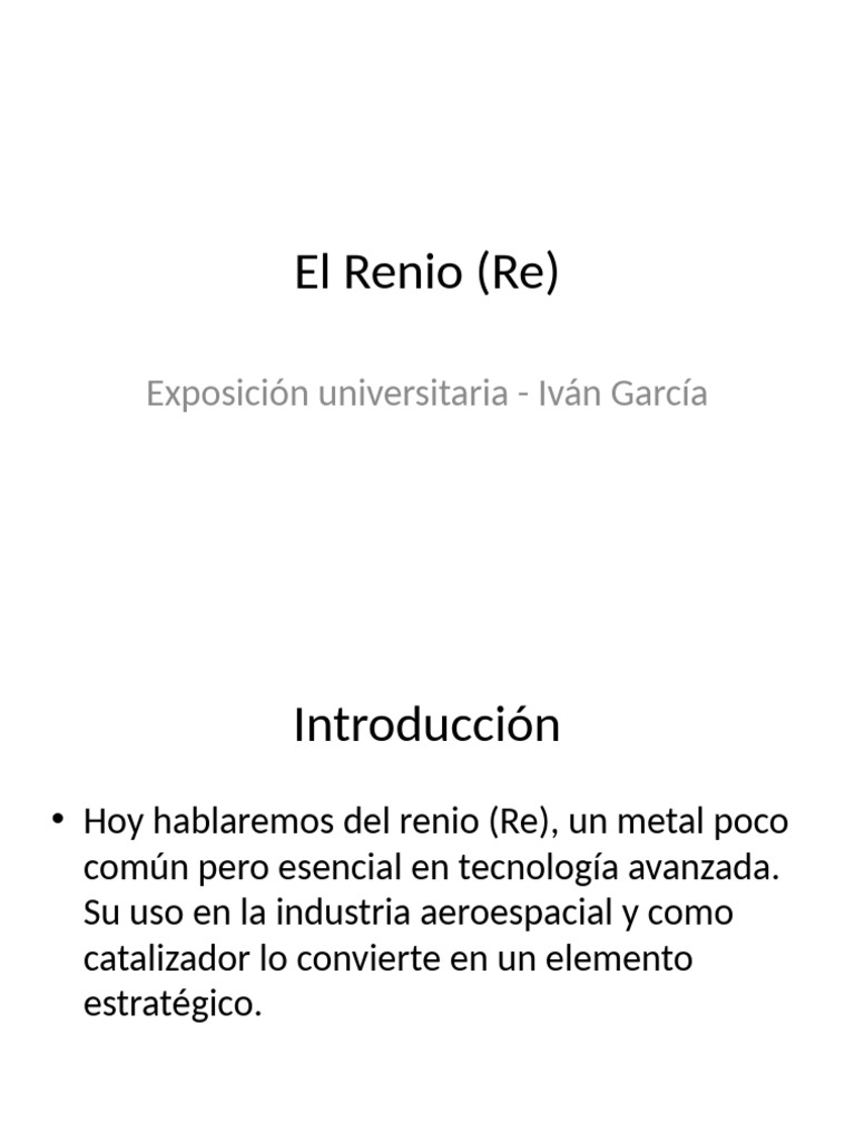 Exposición Renio | PDF